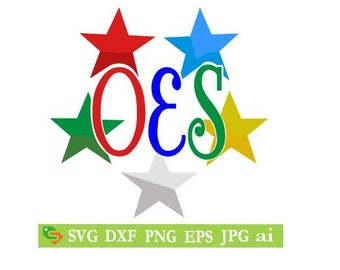 OES Order of the Eastern Star, Cut File, Silhouette Cricut, Jpeg,svg ...