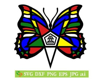 OES Butterfly Order of the Eastern Star Cut File Silhouette | Etsy