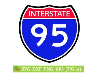 Interstate 95 Sign Png - Etsy
