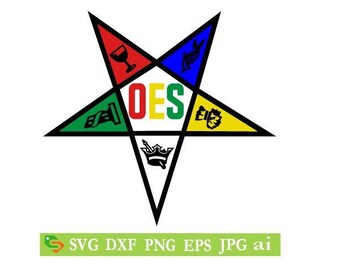 OES Order of the Eastern Star Cut File Silhouette Cricut | Etsy