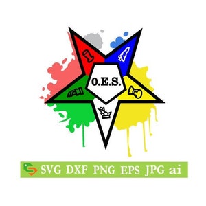 OES Order of the Eastern Star, Cut File, Silhouette Cricut, Jpeg,svg ...