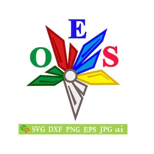 OES Star, Order of the Eastern Star,cut File, Silhouette,cricut, Jpeg ...