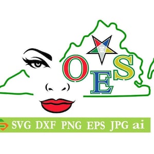 OES Order of the Eastern Star Virginia Cut File, Silhouette Cricut ...