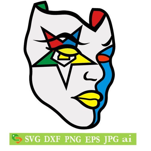 OES Mask Order of the Eastern Starcut File Silhouette - Etsy