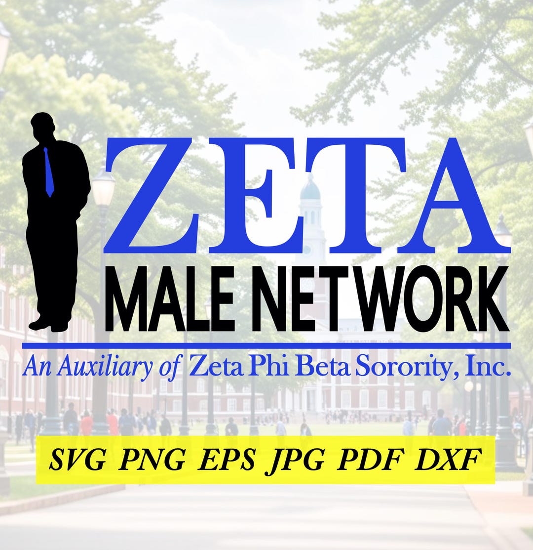 Zeta MALE NETWORK Cut File, Silhouette Cricut, Jpeg,dfx,svg, Eps, Png ...