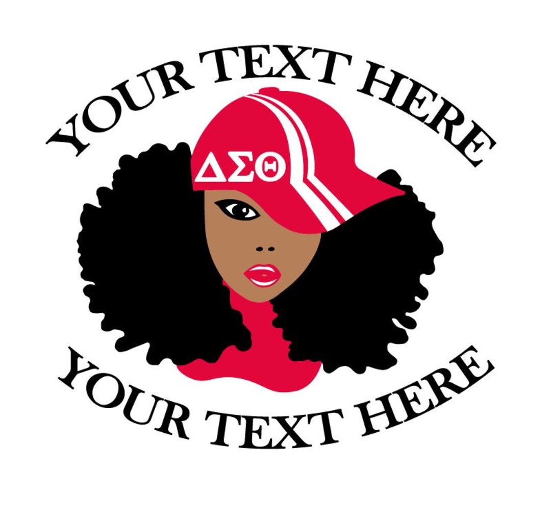 Delta Sigma Theta Girl Custom Text Cut File, Silhouette,cricut, Jpeg ...