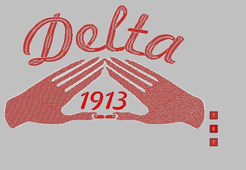 Delta Sigma Theta Hand Sign Embroidery Design - Etsy