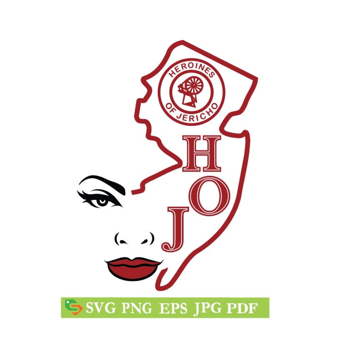 HEROINES of JERICHO Lady New Jersey Cut File, Silhouette,cricut, Jpeg ...