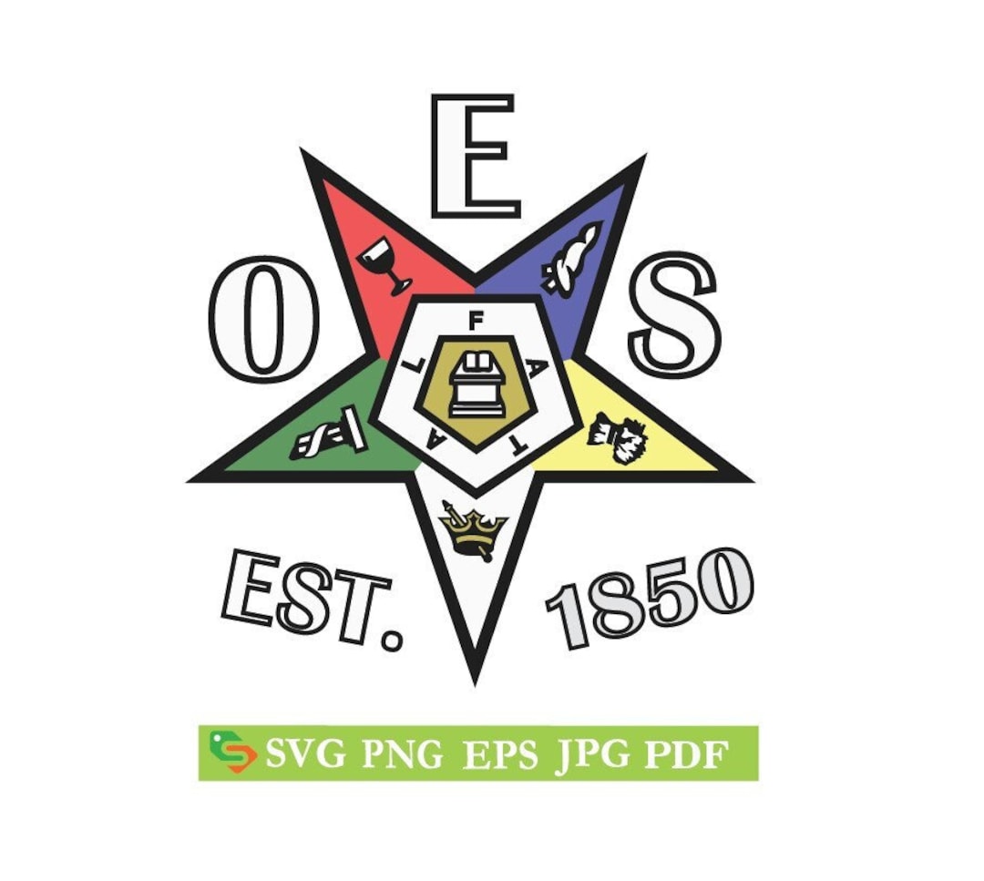Order of the Eastern Star OES EST. 1860 Cut File, Silhouette Cricut ...