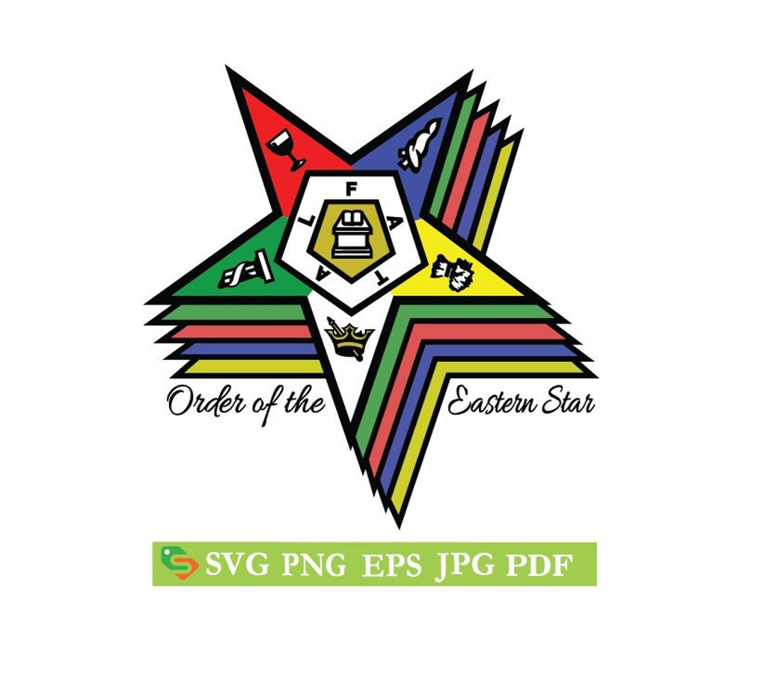 Order of the Eastern Star Cut File, Silhouette Cricut, Jpeg,dfx,svg ...