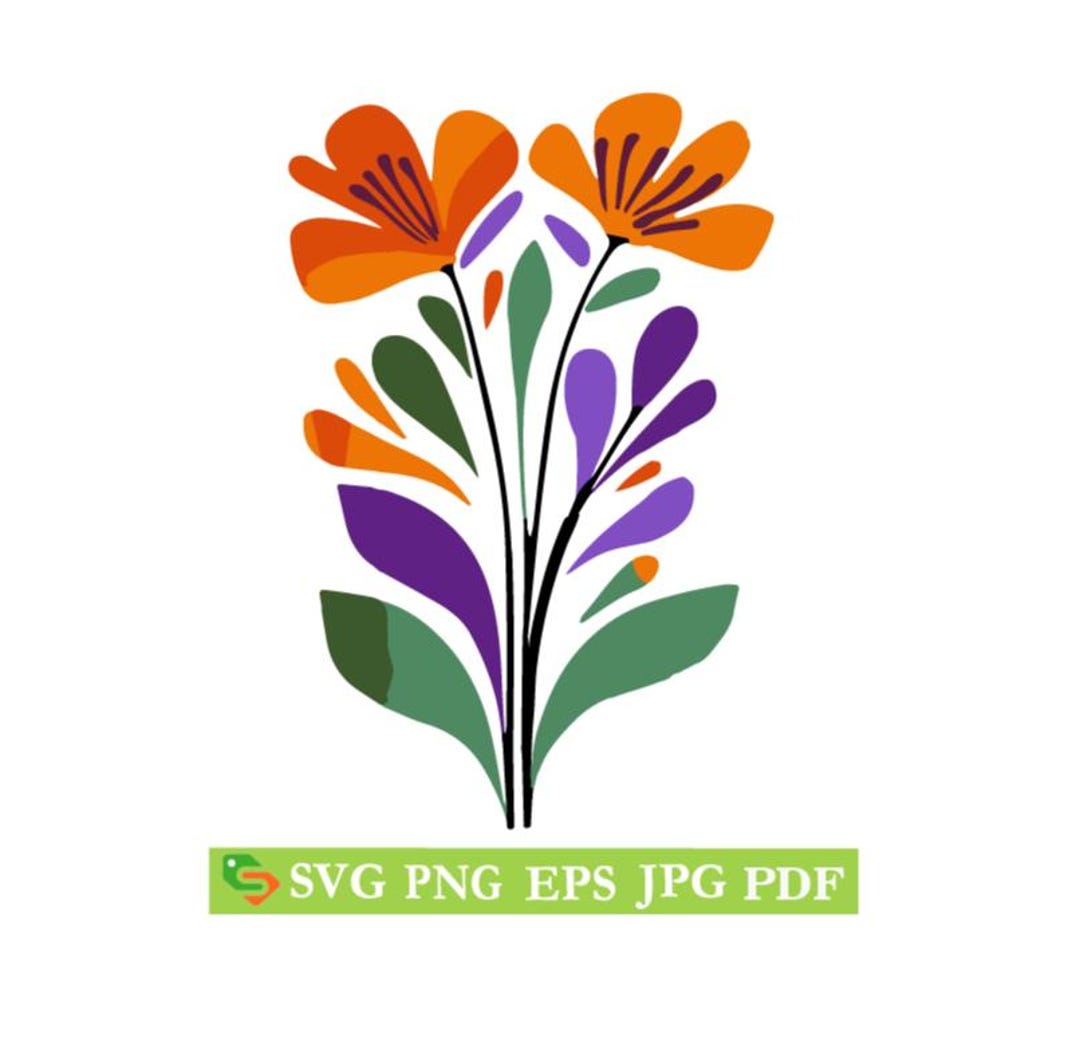 Retro Flower Shapes Svg, Retro Flowers Svg, Boho Flowers Svg & Png Cut ...