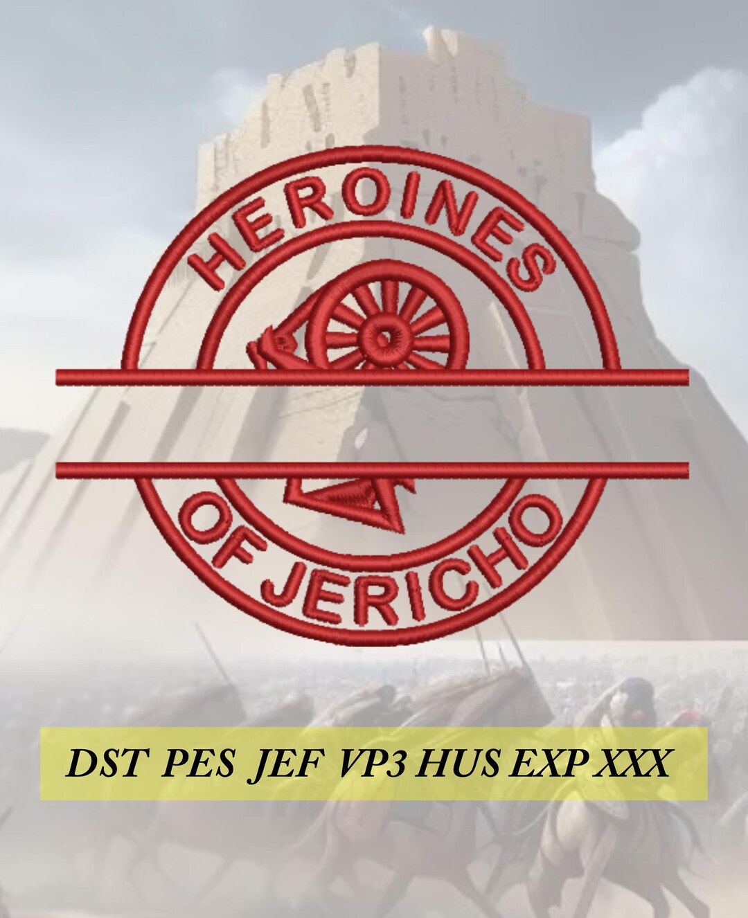 Heroines of Jericho Monogram Machine Embroidery Design Files, Dst, Pes ...