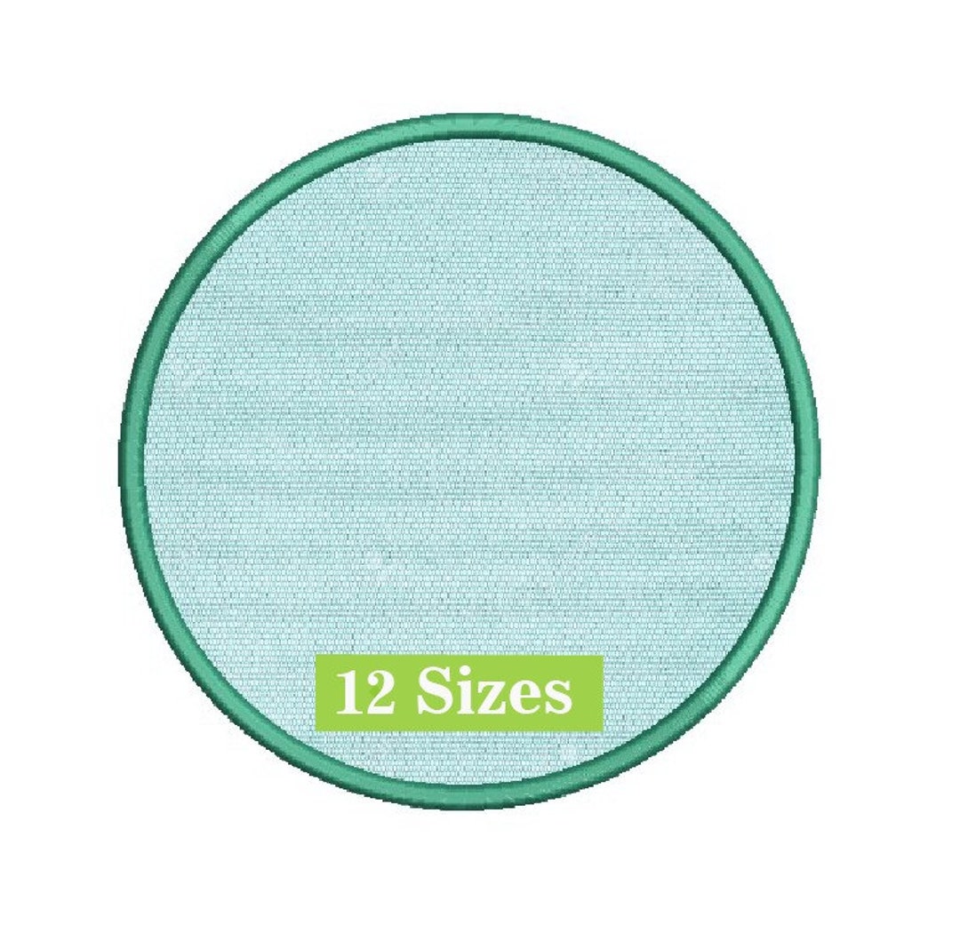 Circle Applique Machine Embroidery Design, Applique Circle Embroidery ...