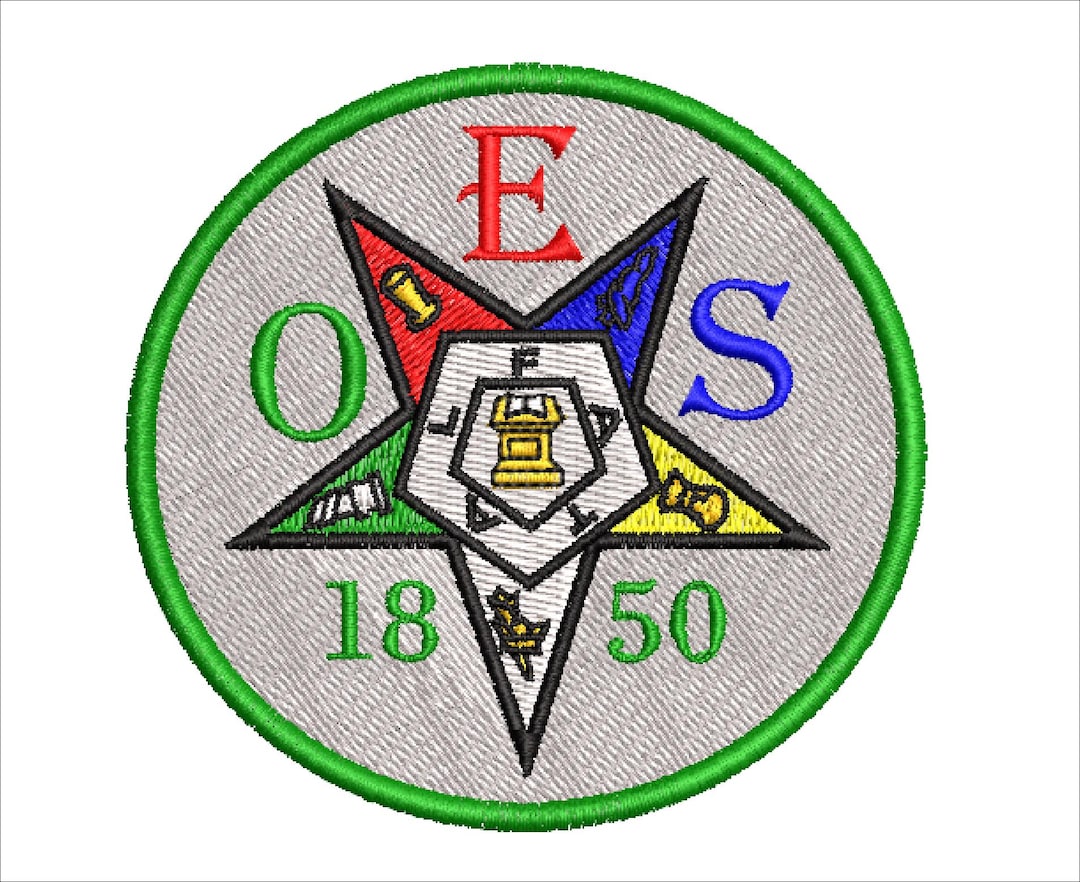Order of the Eastern Star Filled Circle Machine Embroidery Design Files ...
