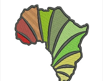 Africa Continent Map Embroidery Design, Machine Embroidery Digital File ...