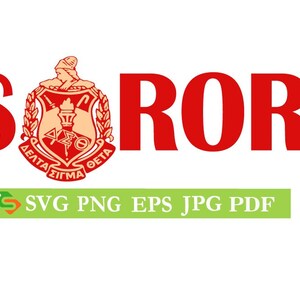 Delta Sigma Theta Crest SOROR SVG,PNG, Delta Sigma Theta Clipart, Delta ...
