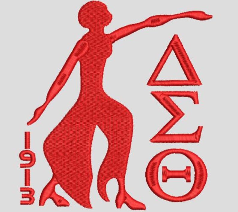 Delta Sigma Theta 1913 Lady of Fortitude Machine Embroidery Design ...