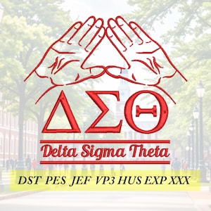 Delta Sigma Theta Hand Sign Machine Embroidery Files, Digital Download ...