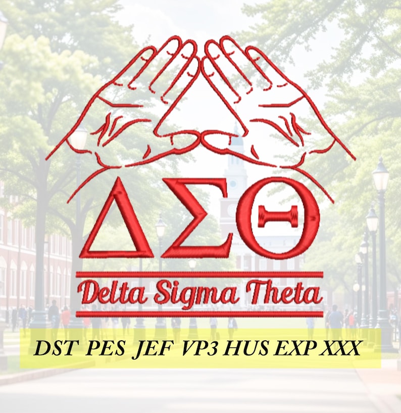 Delta Sigma Theta Hand Sign Machine Embroidery Files, Digital Download ...