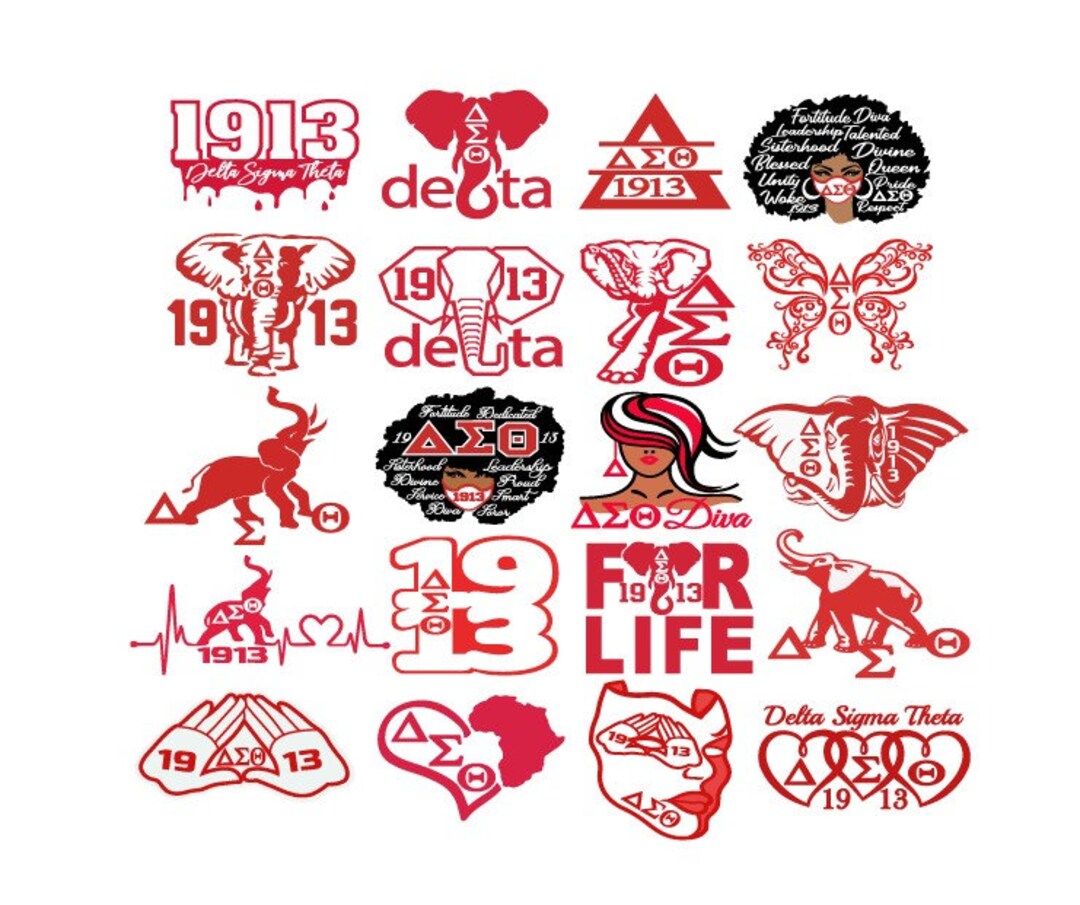 Delta Sigma Theta Pack Cut File, Silhouette Cricut, Jpeg, Dfx, Svg, Eps ...