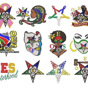 OES Order of the Eastern Star Machine Embroidery Pack - Etsy