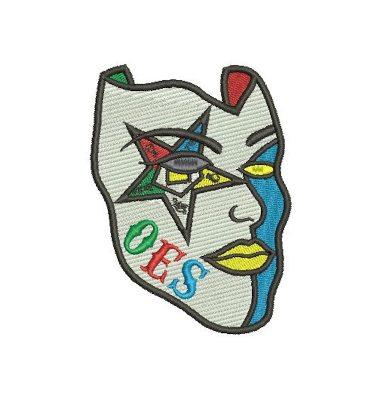 OES Order of the Eastern Star Mask Embroidery Design - Etsy