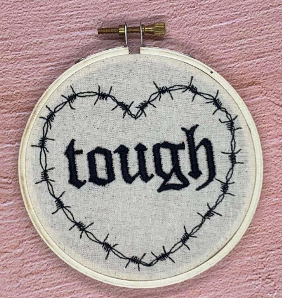 Barbed Wire Heart Redwork Embroidery Designinstant - Etsy