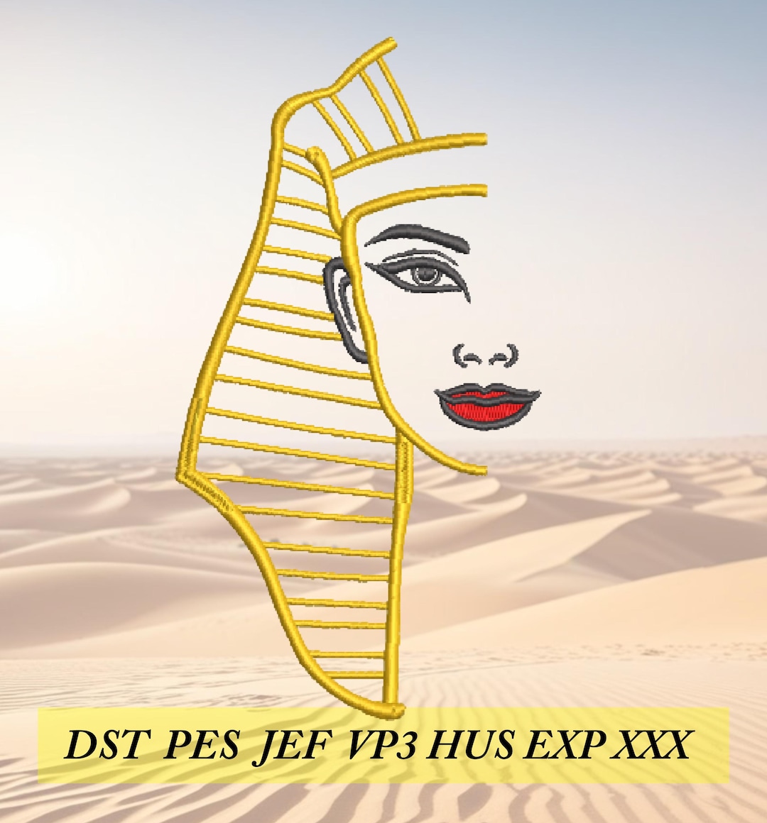 Egyptian Lady Machine Embroidery Design Files - Etsy