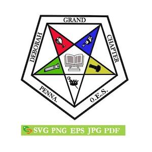 Order of the Eastern Star Deborah Grand Chapter Cut File, Silhouette ...