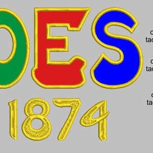 OES 1874 Applique,order of the Eastern Star,embroidery Design,instant ...