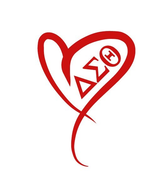 Delta Sigma Theta Heart Cut File, Silhouette,cricut, Jpeg, Svg,eps, Png ...