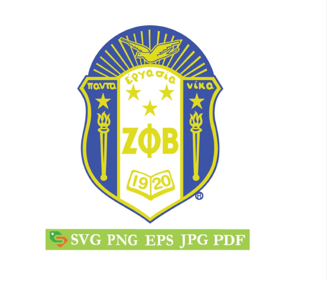 Zeta Phi Beta Shield Crest Design Cut File, Silhouette,cricut, Jpeg ...