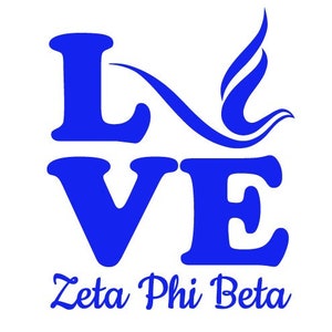 LOVE Zeta Phi Beta Cut File, Silhouette,cricut, Jpeg, Svg,dfx Eps, Png ...