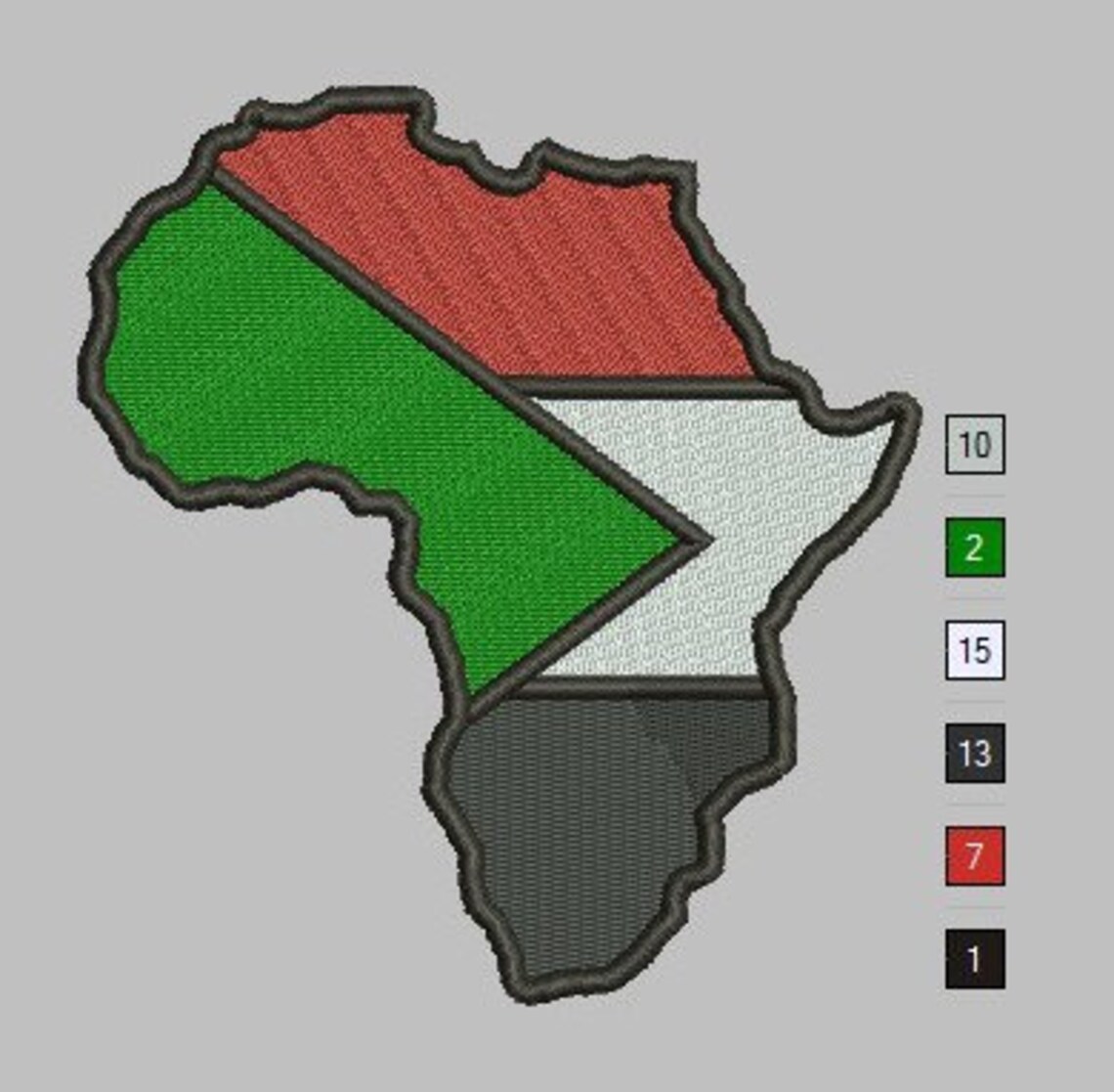 Africa Map Embroidery Design (digital Download) - Etsy