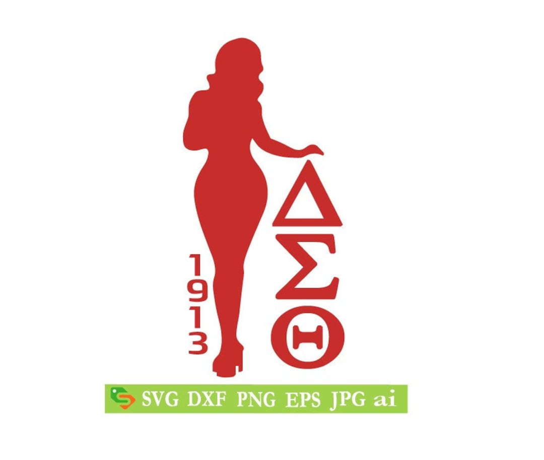 Delta Sigma Theta Lady Fortitude Cut File, Silhouette,cricut, Jpeg, Svg ...