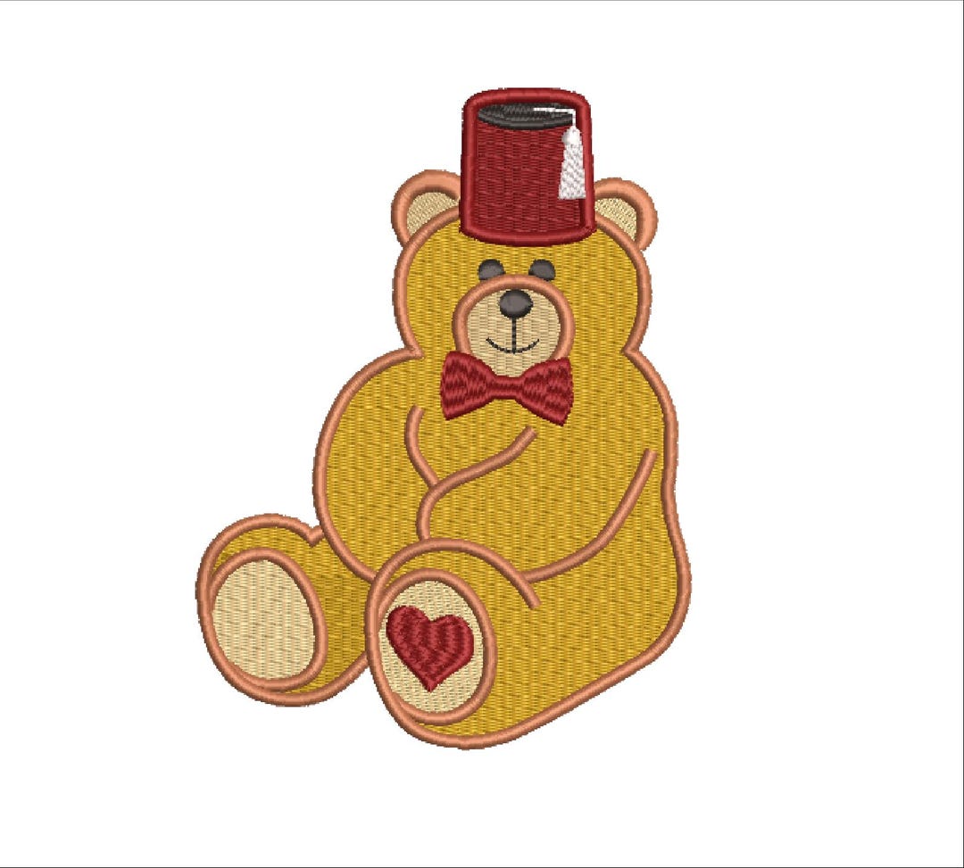 Shriner Bear Applique Machine Embroidery Design Files - Etsy