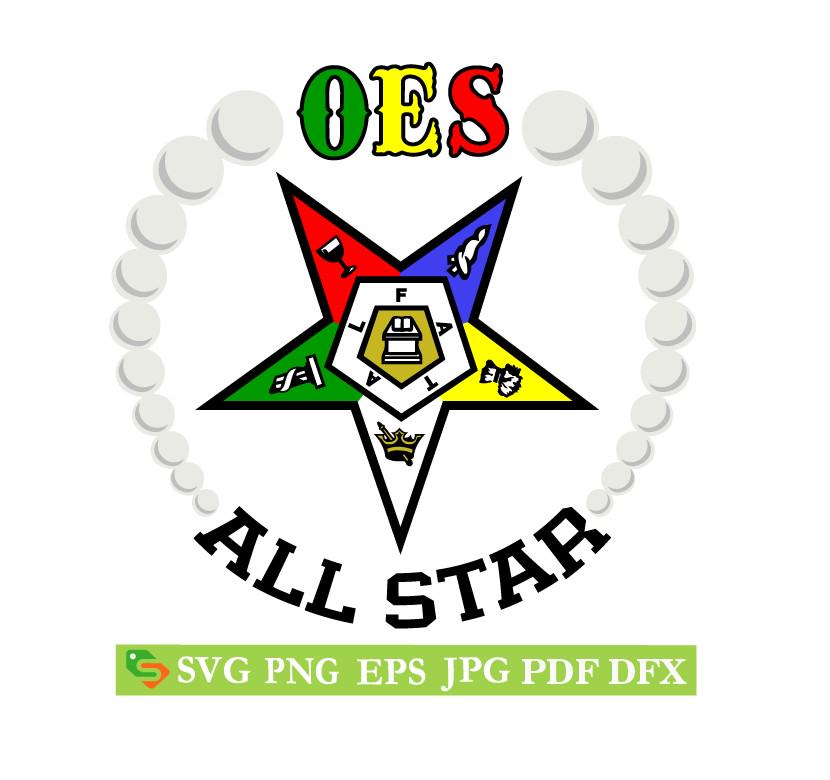Order of the Eastern Star ALLSTAR SVG, Cricut, Silhouette (digital ...