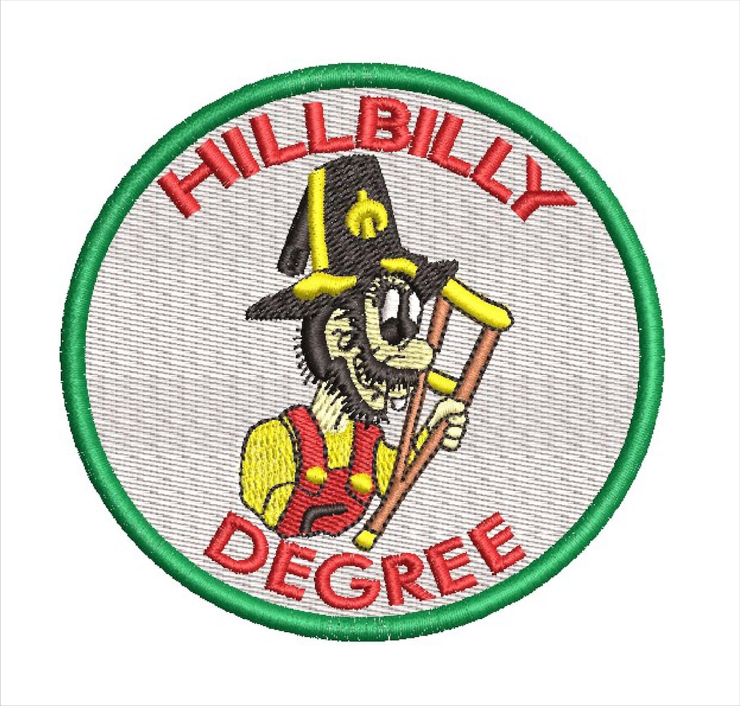 Hillbilly Degree Machine Embroidery Design Files - Etsy