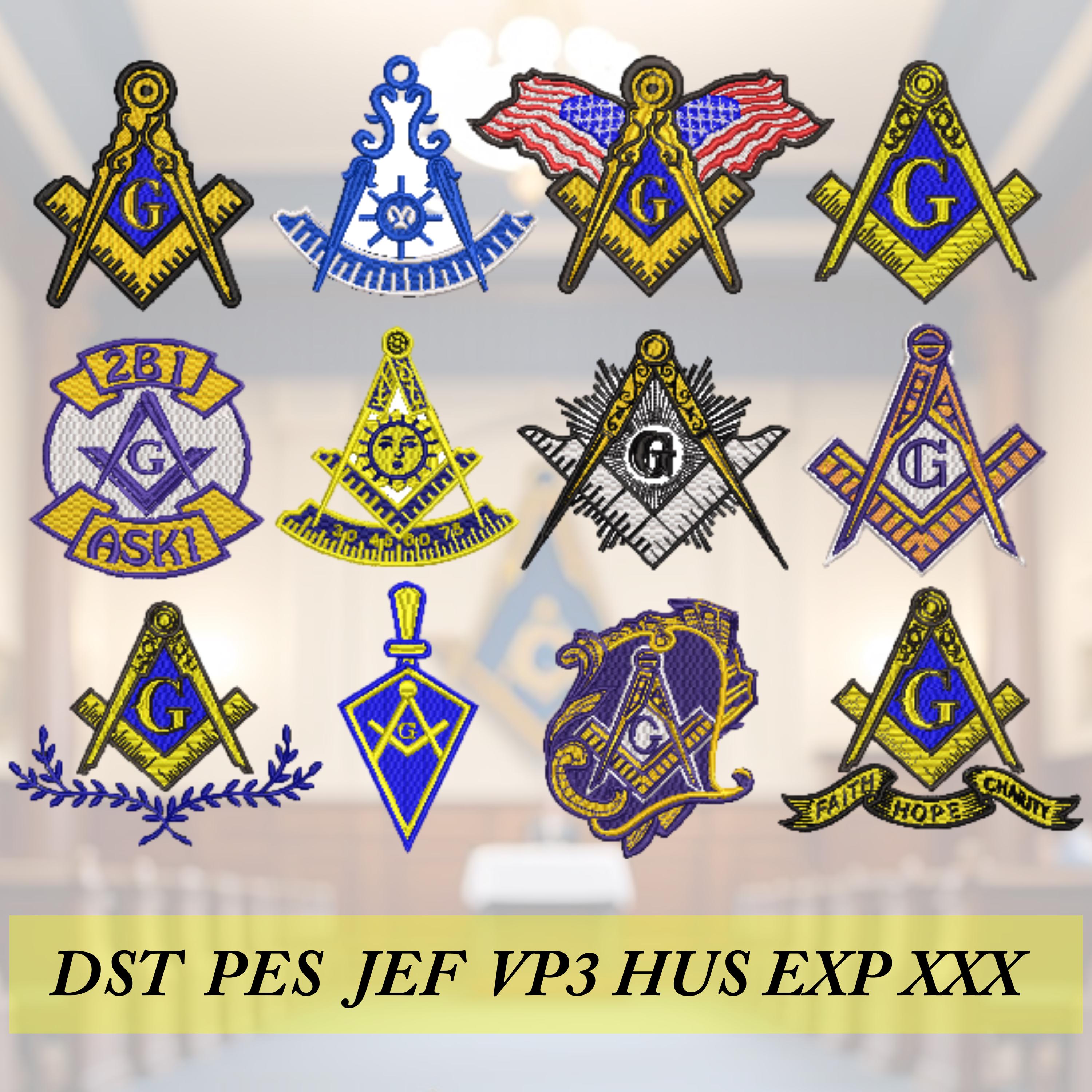 Freemason Freemasonry Machine Embroidery Design Bundle - Etsy