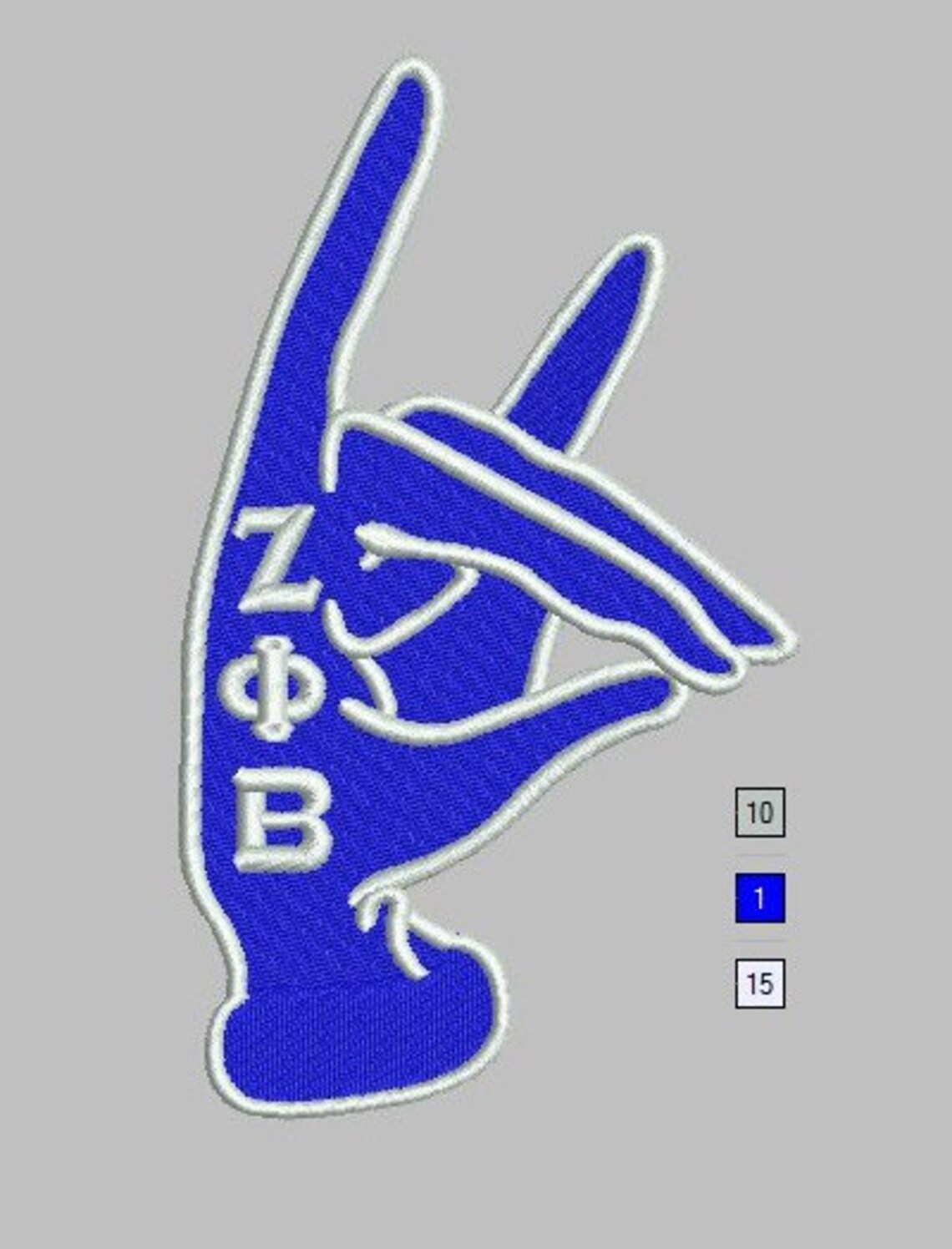 Zeta Phi Beta Hand Sign Embroidery Design Etsy