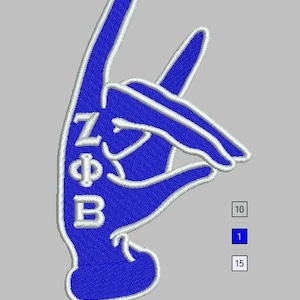 Zeta Phi Beta Hand Sign Embroidery Design - Etsy