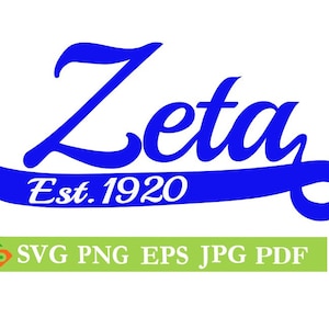 Zeta Phi Beta Est 1920 Swoosh Cut File, Silhouette,cricut, Jpeg, Svg ...