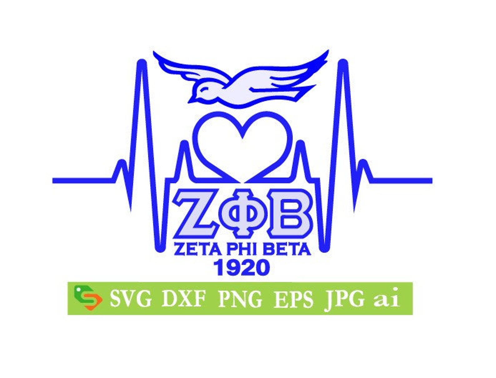 Zeta Phi Beta Dove Cut File Silhouettecricut Jpeg Svgdfx - Etsy