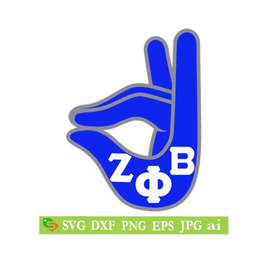Zeta Phi Beta Hand Sign Cut File, Silhouette,cricut, Jpeg, Svg,dfx Eps ...