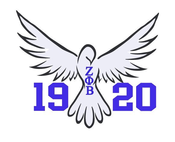 Zeta Phi Beta Dove 1920 Cut File, Silhouette,cricut, Jpeg, Svg,dfx, Eps ...