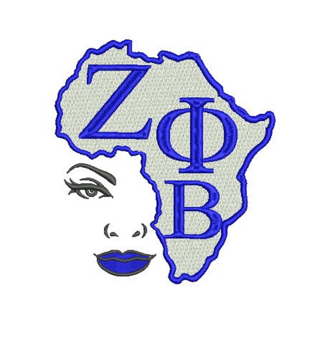 Zeta Phi Beta Africa Embroidery Design - Etsy