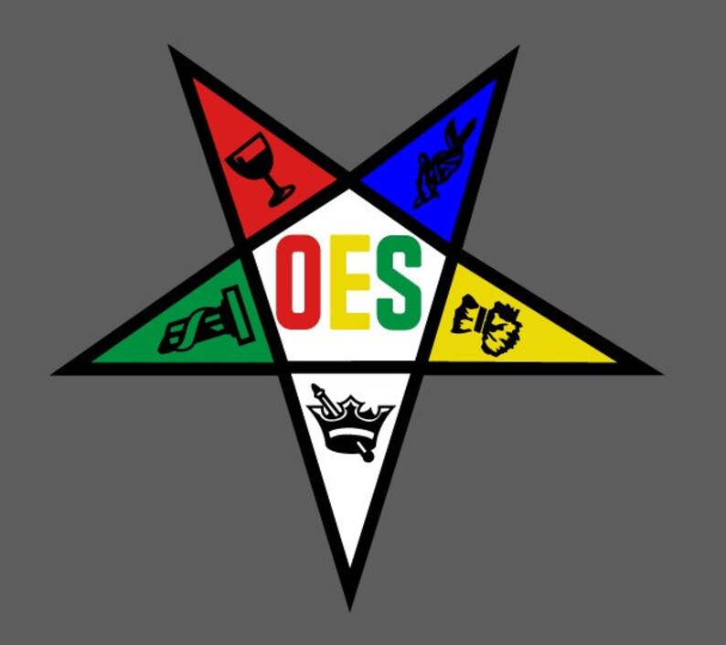 OES, Order of the Eastern Star Cut File, Silhouette Cricut, Jpeg,dfx ...