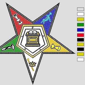 Order of the Eastern Star Machine Embroidery Design - Etsy