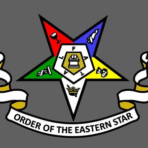 OES, Order of the Eastern Star Banner Cut File, Silhouette Cricut, Jpeg ...