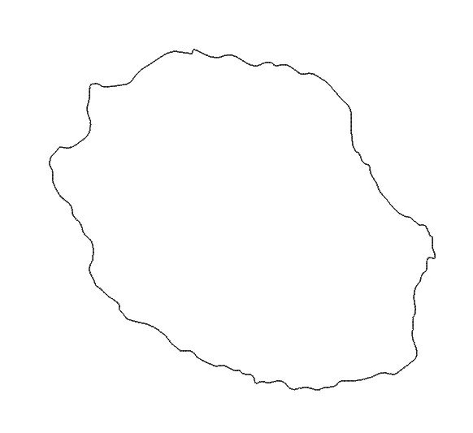 Réunion Island Map Outline Embroidery Design - Etsy